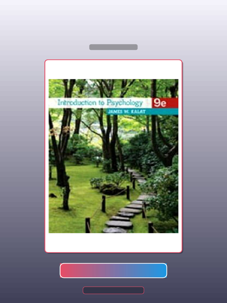 Test Bank for Introduction to Psychology 9th Edition Kalat | PDF ...