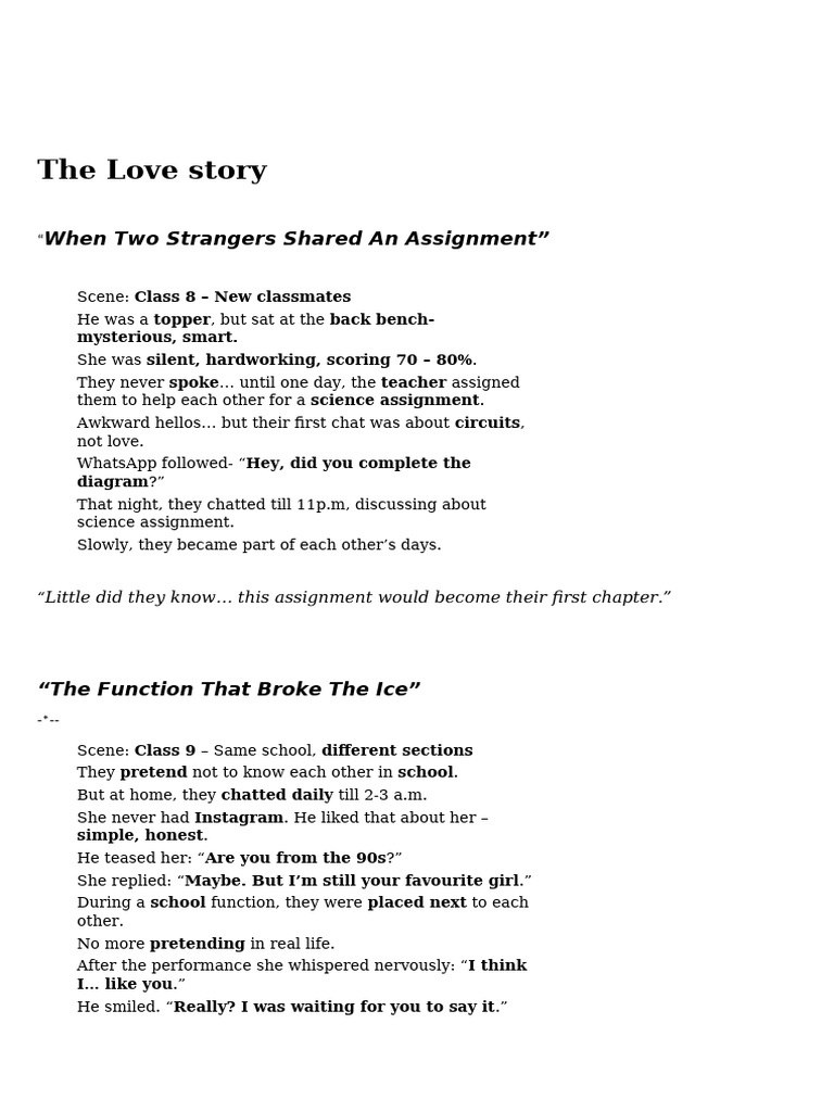 The Love Story | PDF
