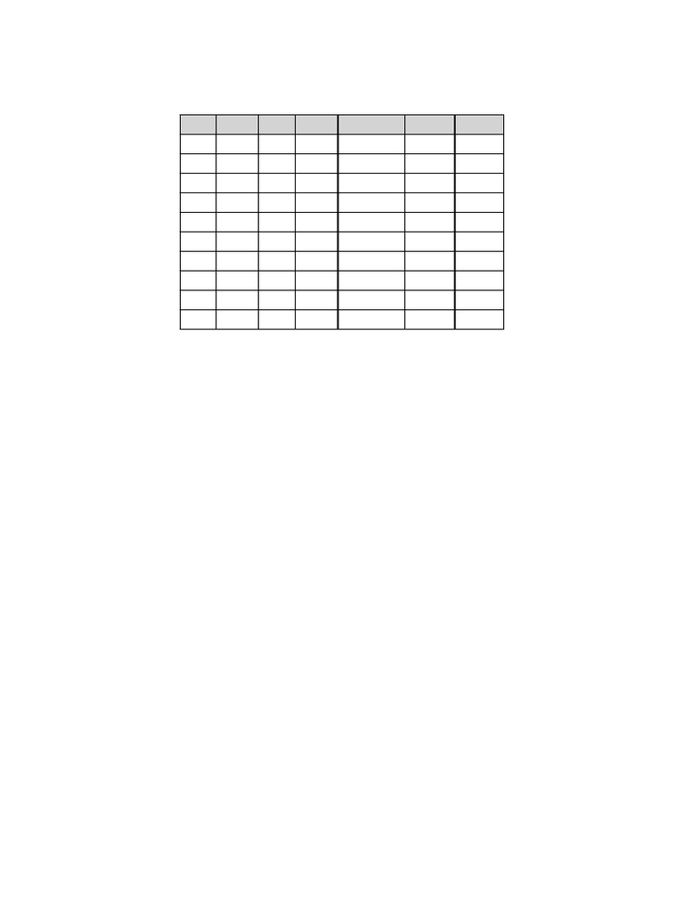 Standard Pant Size Chart Guide | PDF