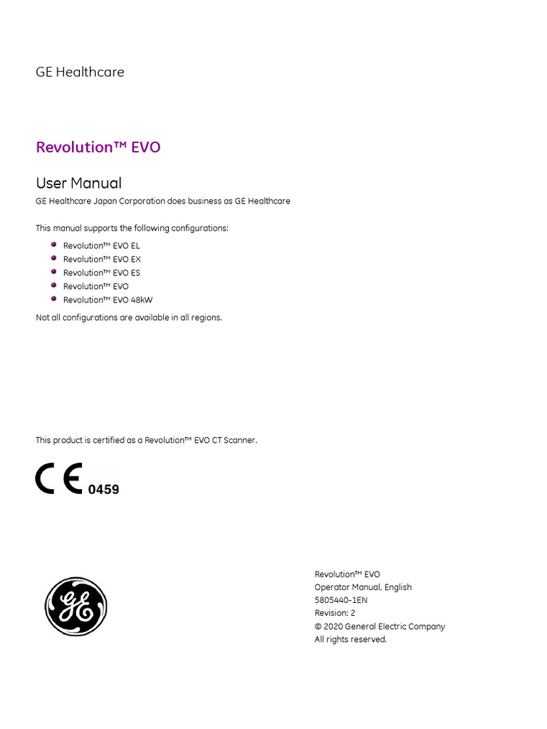 Revolution™EVO CT Scanner Manual | PDF | Ct Scan | Computing
