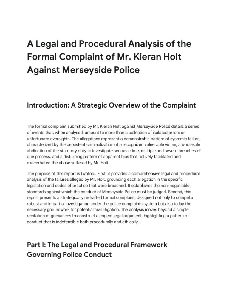 2026-01-16_Merseyside-Police_Doc_2026-01-14_Cust | PDF | Arrest | Damages