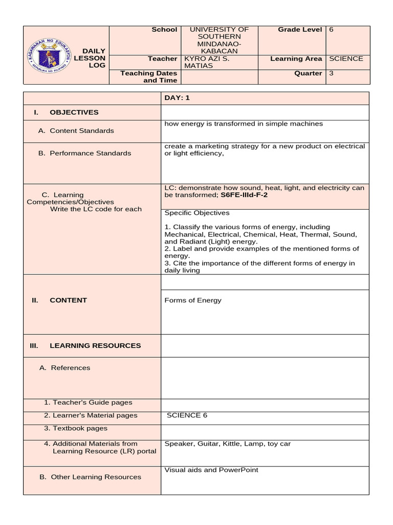Grade 6 | PDF | Electromagnetic Radiation | Light
