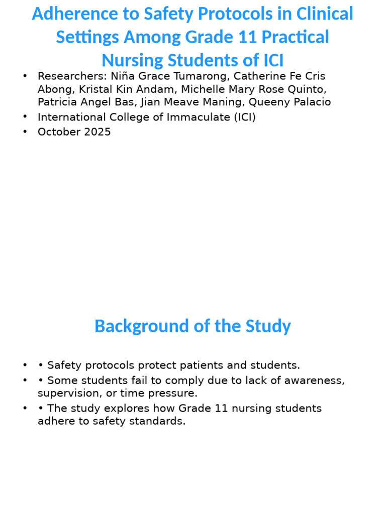 Nursing Research Defense Presentation | PDF | Nursing | Medicine
