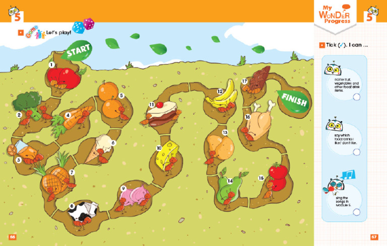Board Game Fruits and Vegetables Stars 2 | PDF