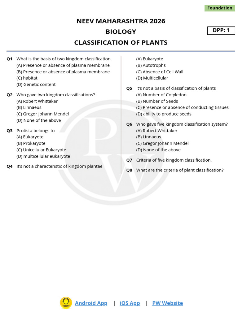 Plant Classification and Kingdoms Explained | PDF | Eukaryotes ...