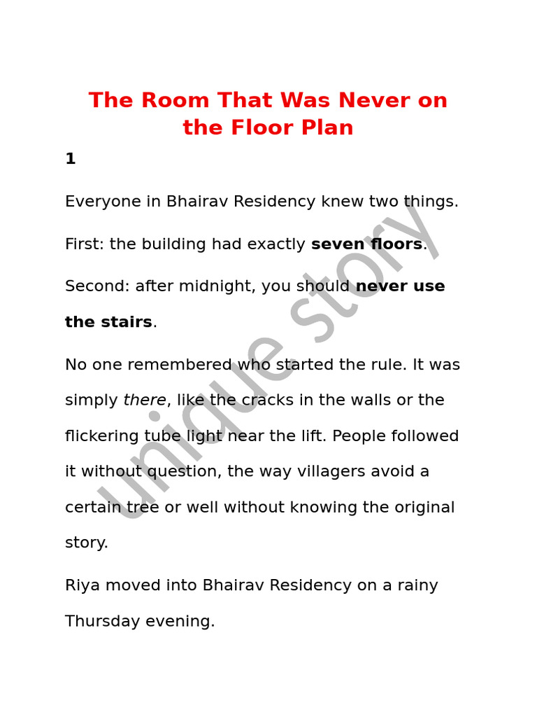 The Room That Was Never on the Floor Plan | PDF