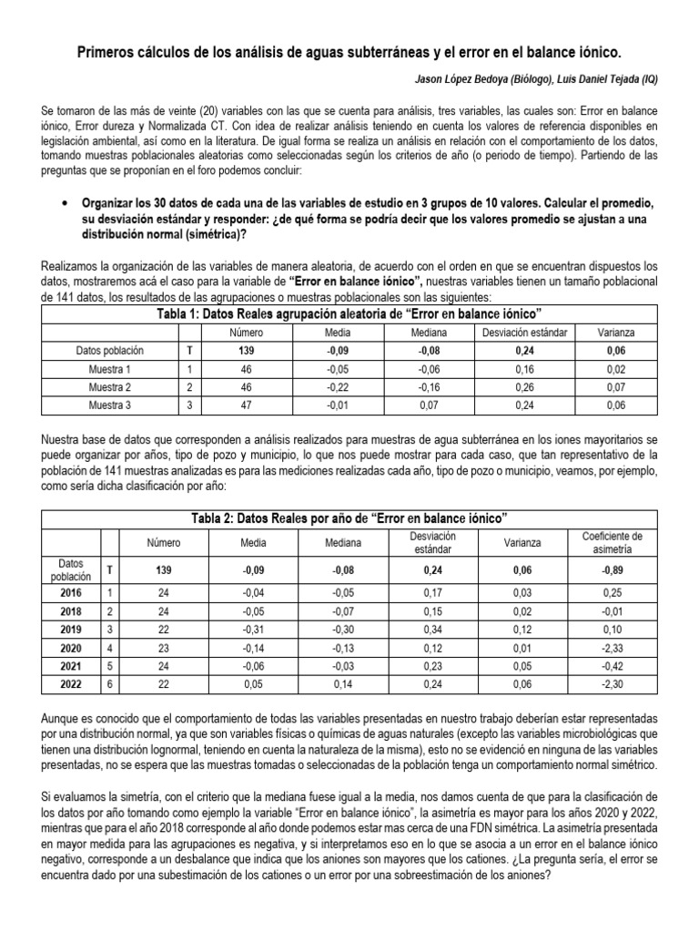 Foro Unidad 2 - Jason Lopez - Luis Daniel Tejada v.02 | PDF | Muestreo ...