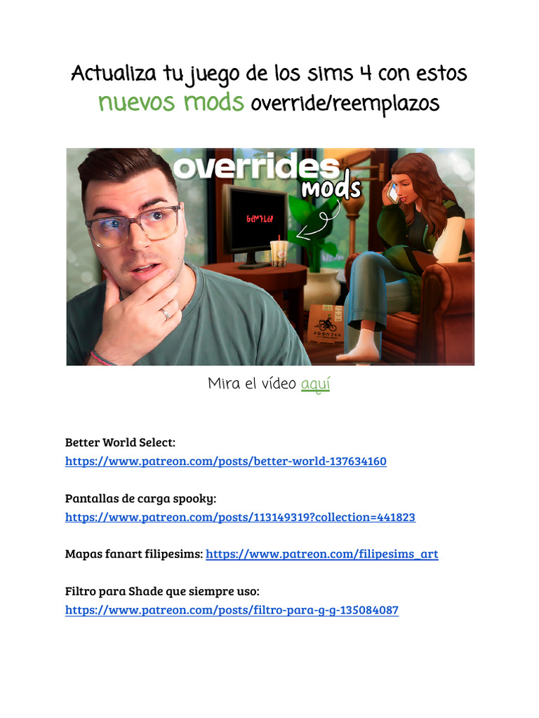 Nuevos mods para Los Sims 4 | PDF