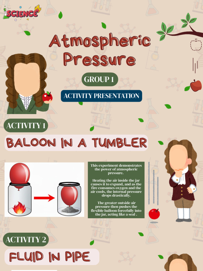 Beige Brown Cute Cartoon Science Physics Presentation | PDF | Pressure ...