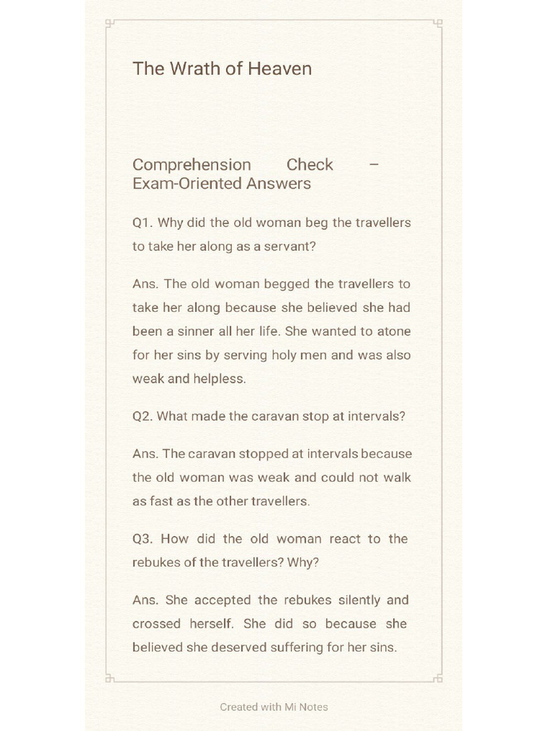 Class 7th English Chapter Notes | PDF