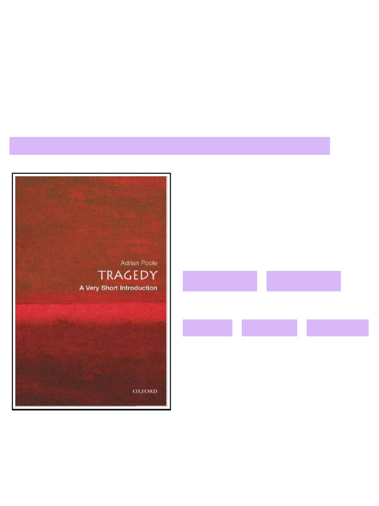 Tragedy A Very Short Introduction Very Short Introductions Adrian Poole ...