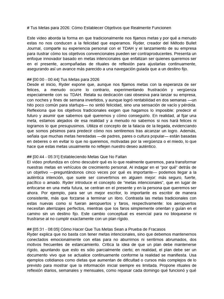 Metas Intencionales para 2026 | PDF | Felicidad | Procesos mentales
