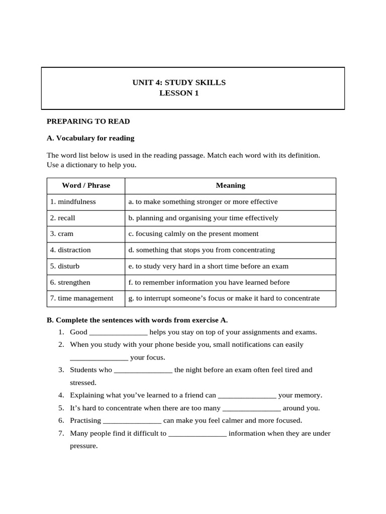 Effective Study Skills for Success | PDF | Memory | Sleep