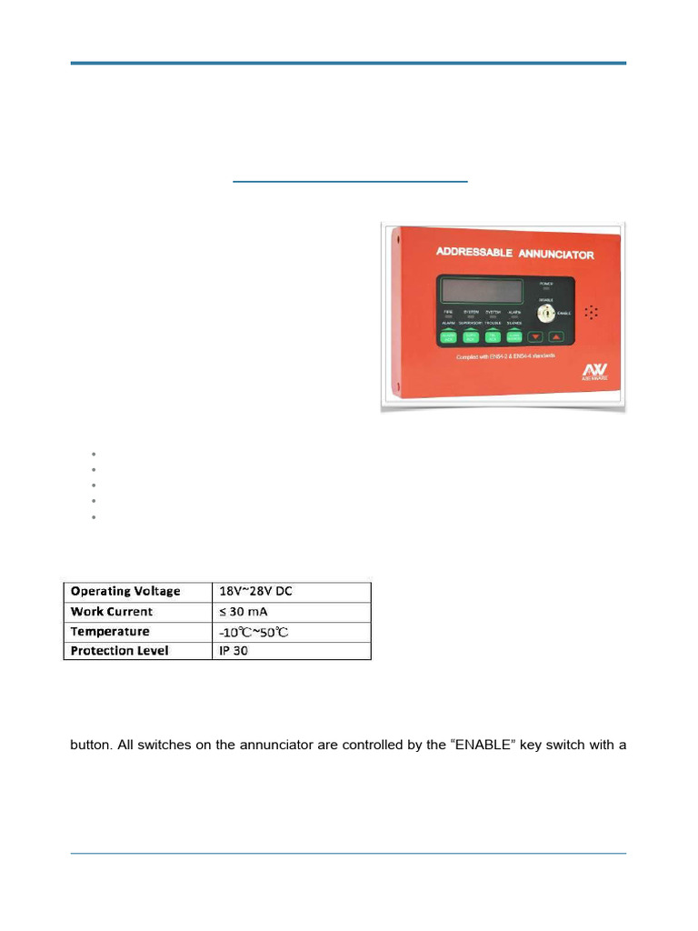 Asenware AW-D116 Annunciator Panel | PDF