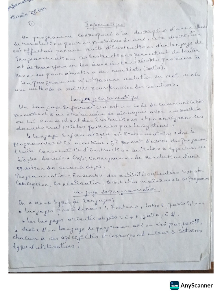 INFORMATIQUE SB2 | PDF