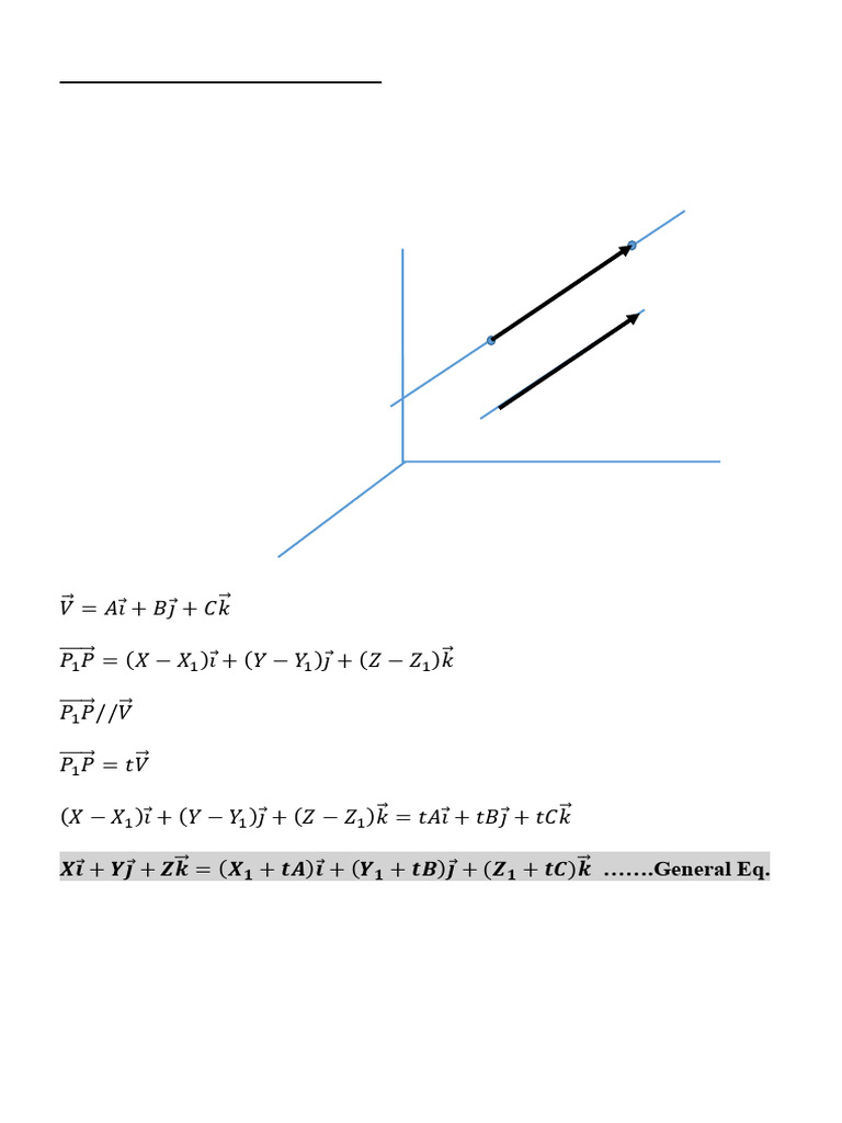 Equation of Line in the Space-1 | PDF