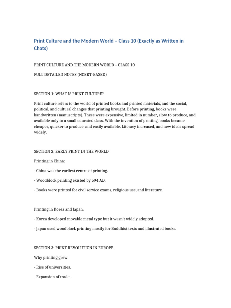 Print Culture's Impact on Society | PDF | Printing | Printing Press