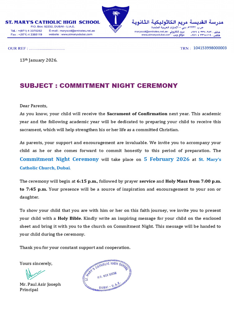 Commitment Night Ceremony Details | PDF