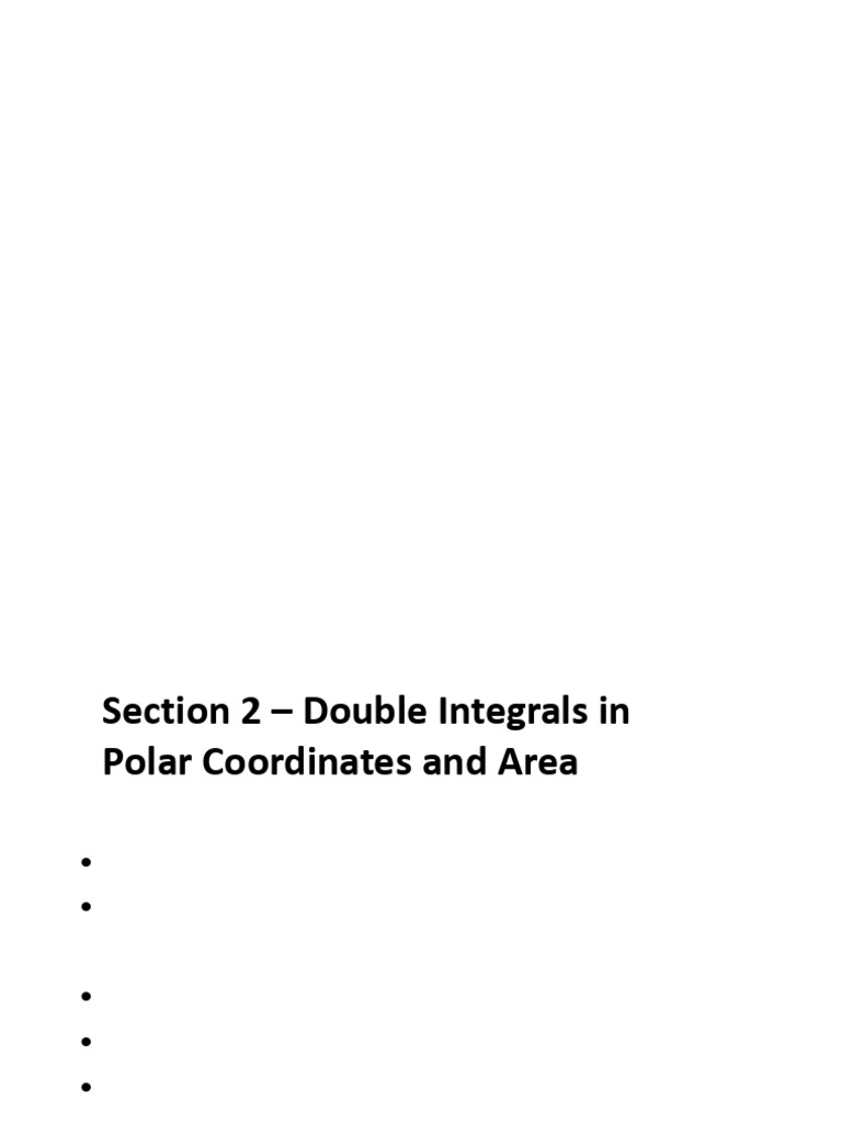 Multiple Integrals Section 2 - Revised | PDF | Area | Integral
