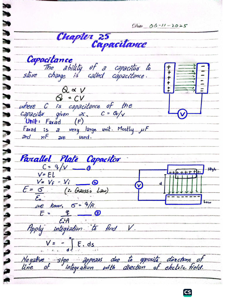 Chapter#25 - Capacitance | PDF