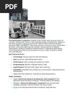 Overview of First Generation Computers | PDF | Electronics | Vacuum Tube