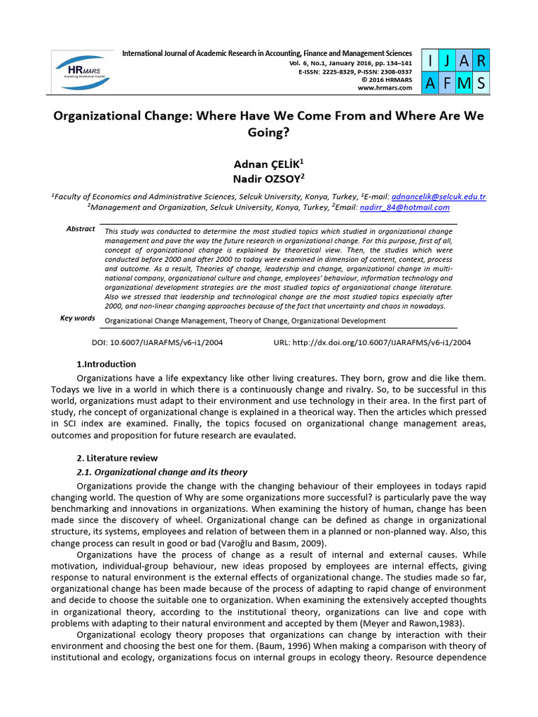 Organizational Change: Trends and Insights | PDF | Organizational ...
