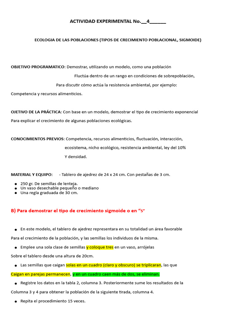 Crecimiento Poblacional Sigmoide en Ecología | PDF | Población | Biología