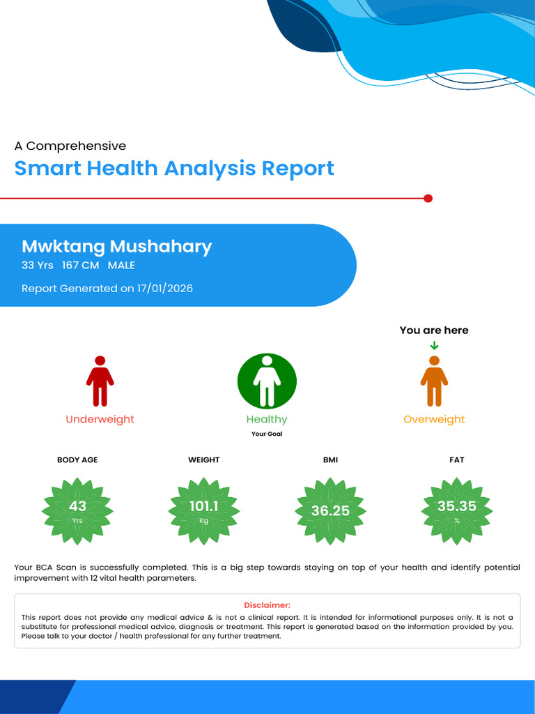 Smart Health Analysis Report Summary | PDF | Obesity | Overweight