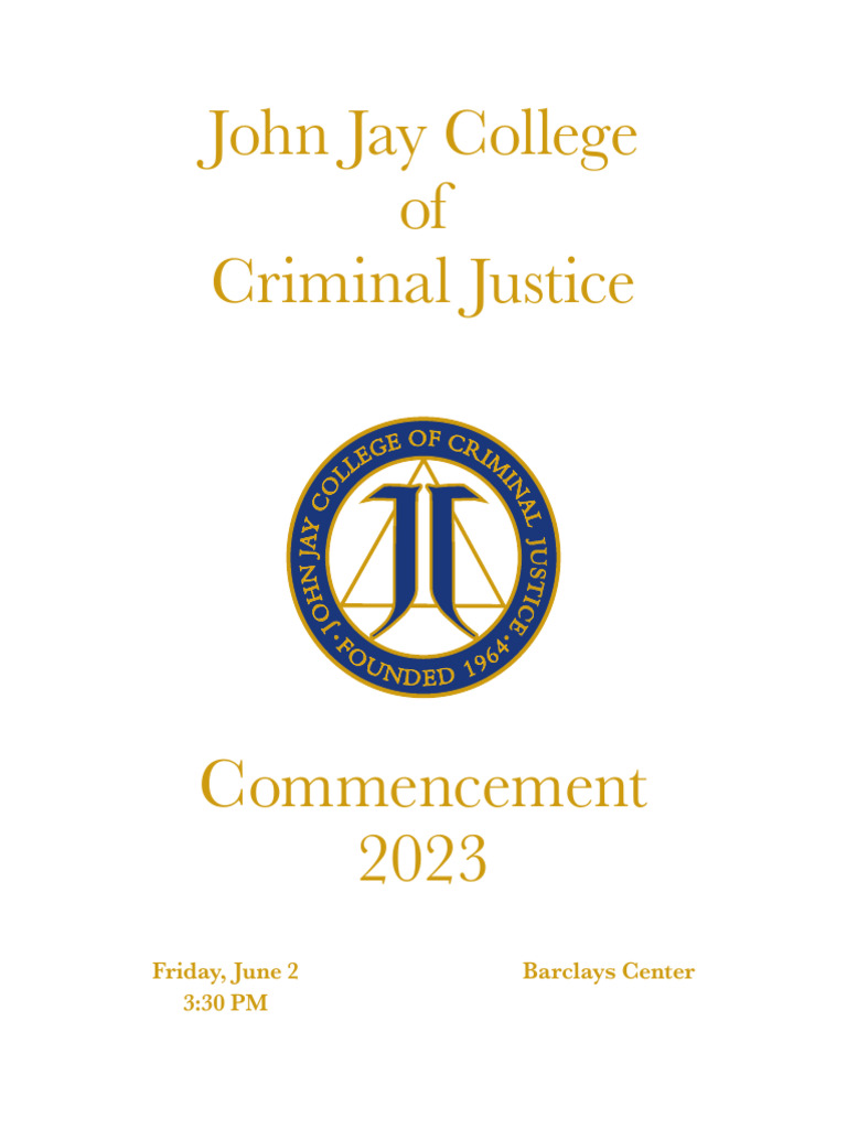 John Jay College Commencement 2023 | PDF