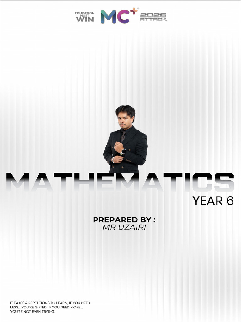 Note-year 6 Maths Mr Uzairi 06.01.2026 | PDF