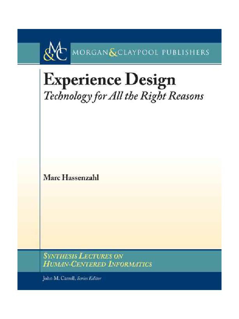 Experience Design - Technology for All the Right Reasons | PDF ...