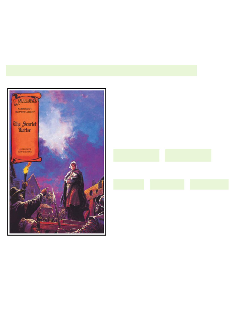 The Scarlet Letter Nathaniel Hawthorne ebook extended edition | PDF ...