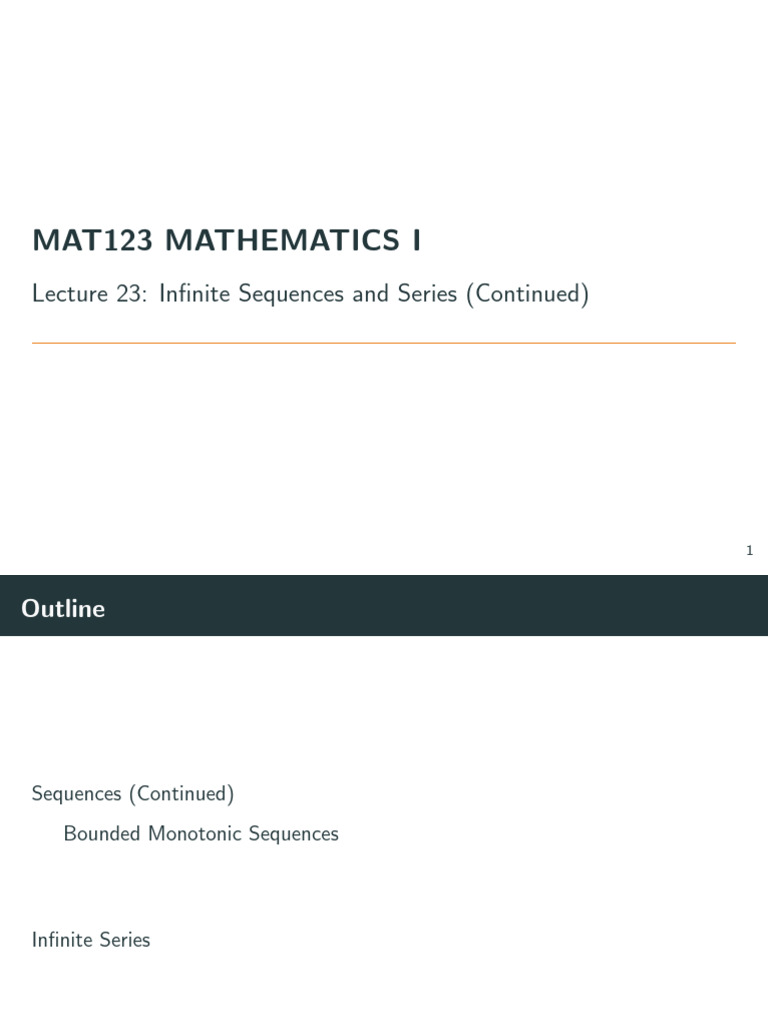 Bounded Monotonic Sequences Explained | PDF | Monotonic Function | Sequence