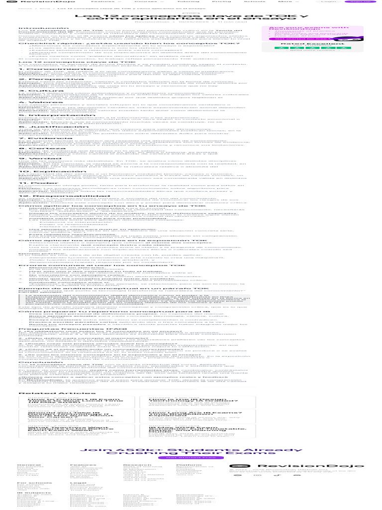 Los 12 conceptos clave de TOK y cómo aplicarlos en el ensayo ...