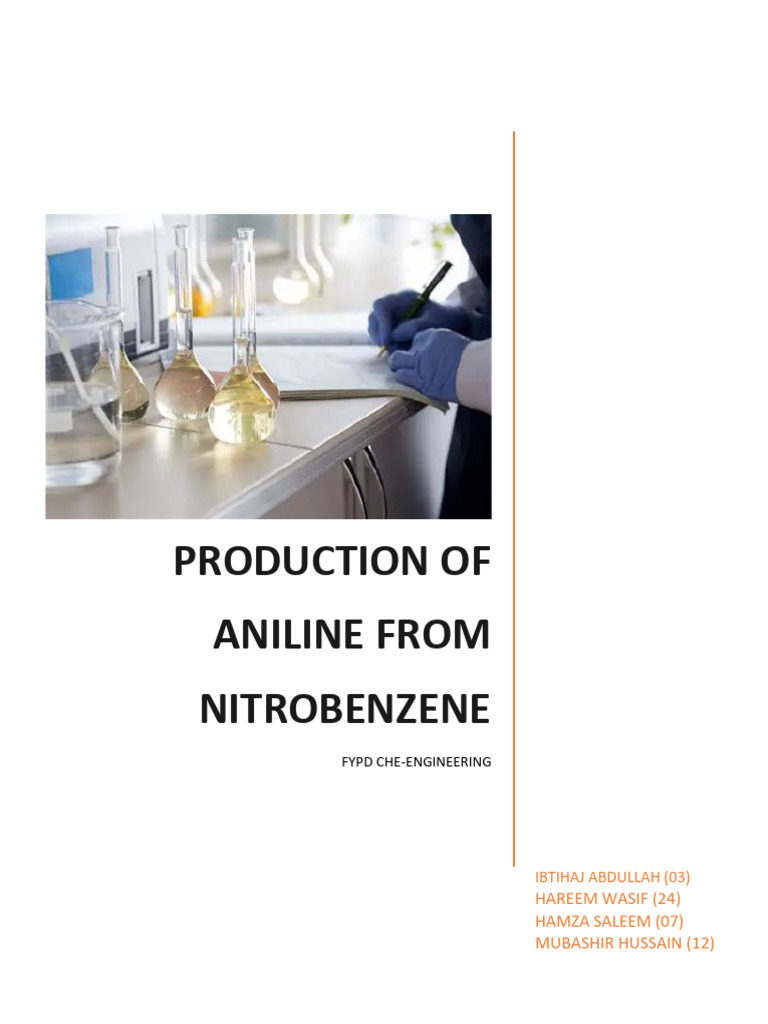 Aniline Production from Nitrobenzene | PDF | Hydrogenation | Catalysis