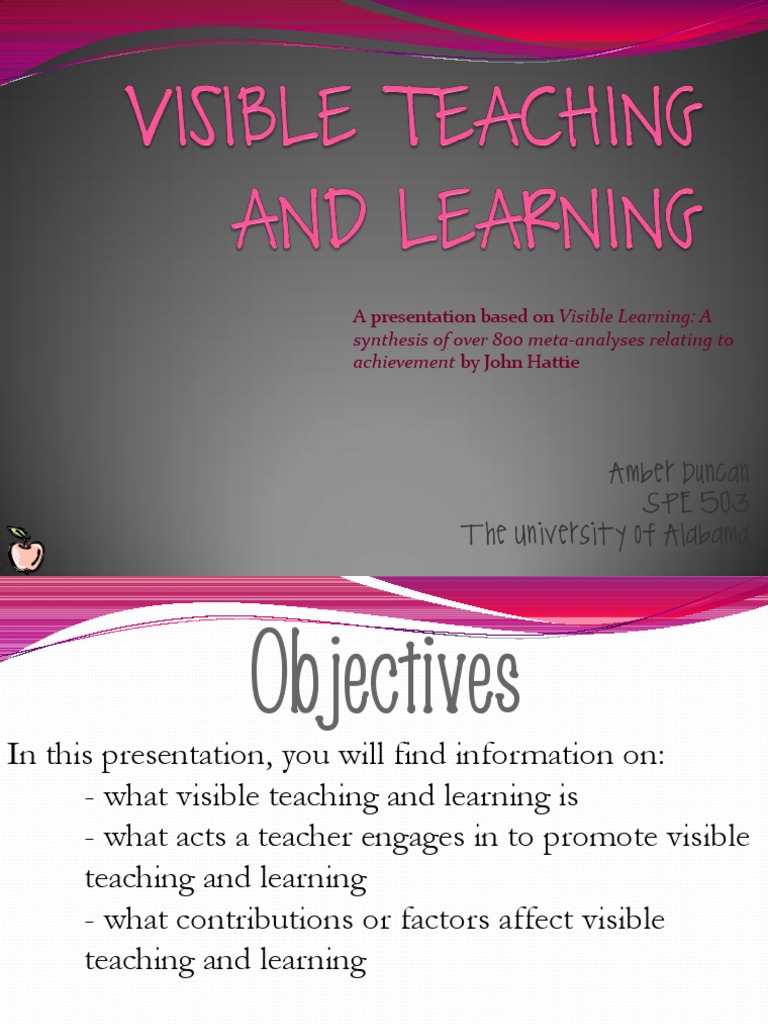 Visible Teaching and Learning | PDF | Teachers | Curriculum