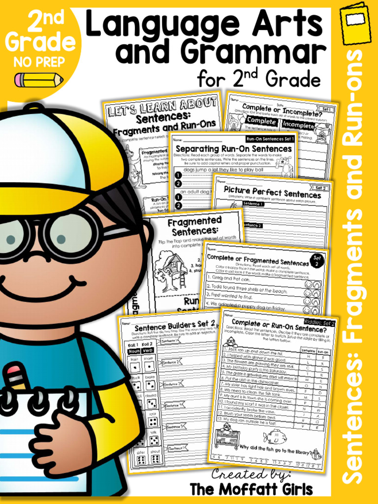 2nd Grade Sentences: Fragments & Run-Ons | PDF | Verb | Noun