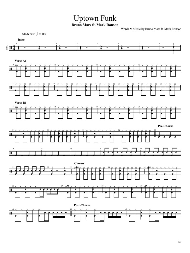 Uptown Funk Lyrics by Bruno Mars | PDF | Songs | Popular Music