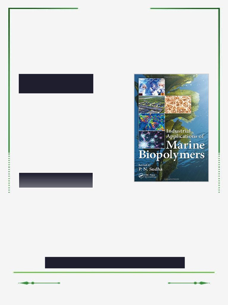 Industrial applications of marine biopolymers 1st Edition Parappurath ...
