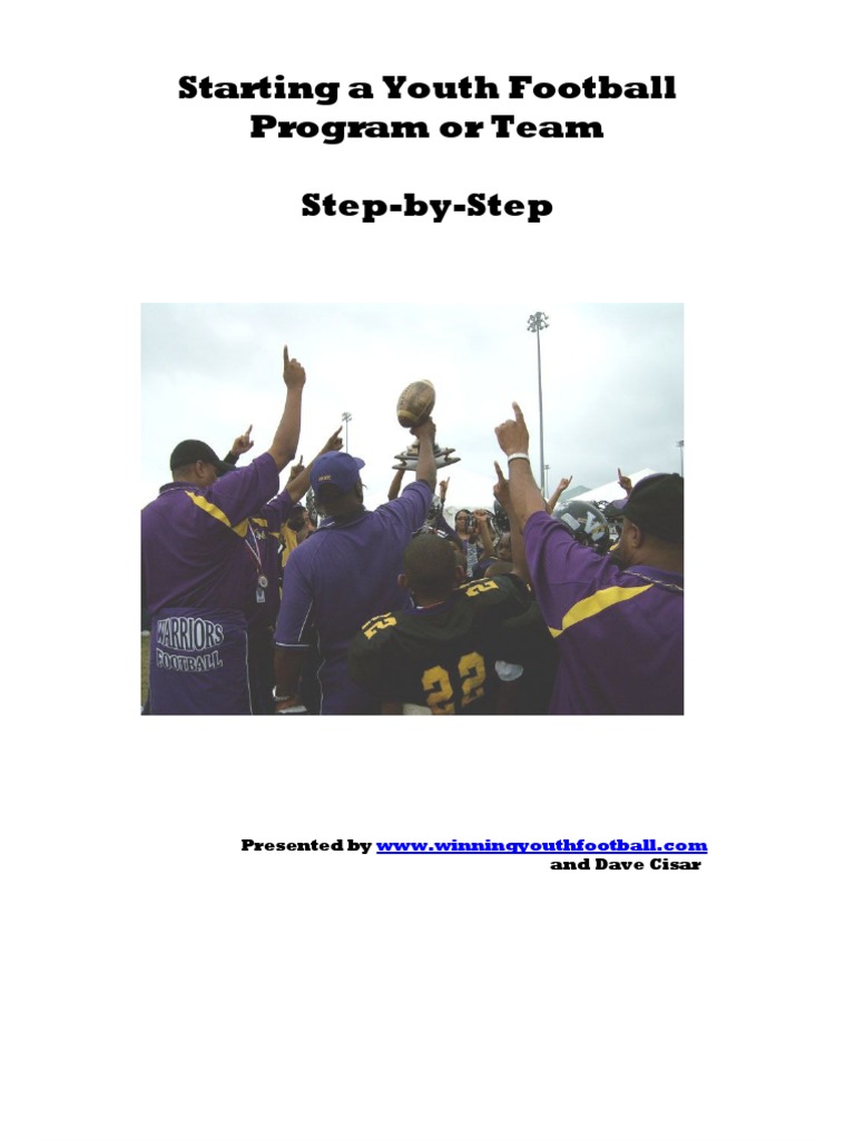 How To Startup A Youth Football Program Book | PDF | Nonprofit ...