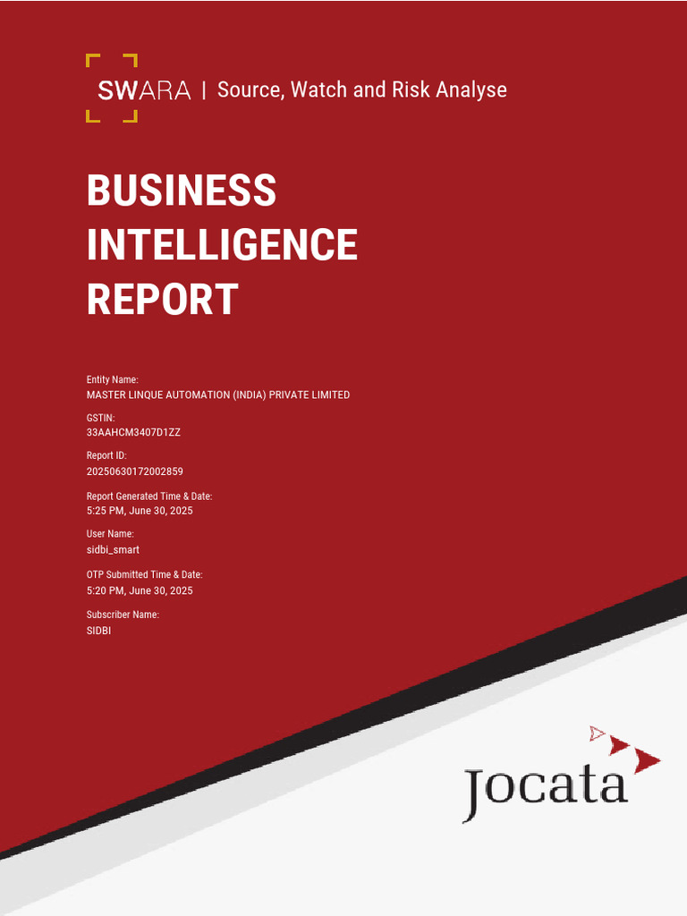 Jacota Report 1 | PDF