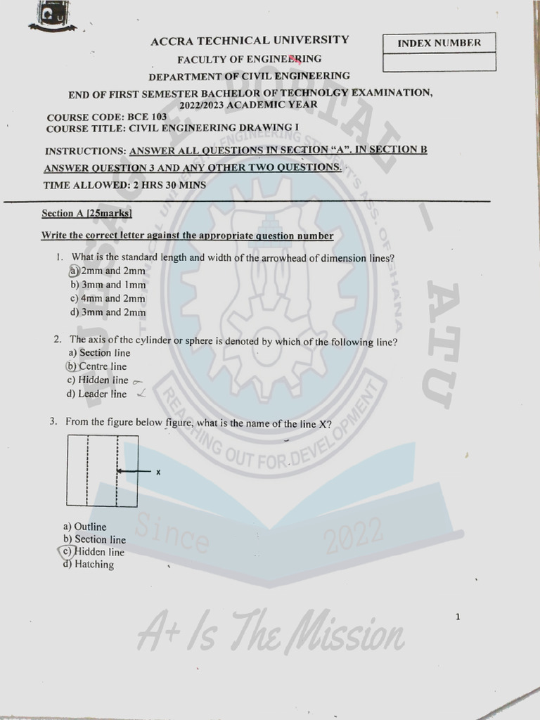 Civil Eng Drawing I 22-23 | PDF