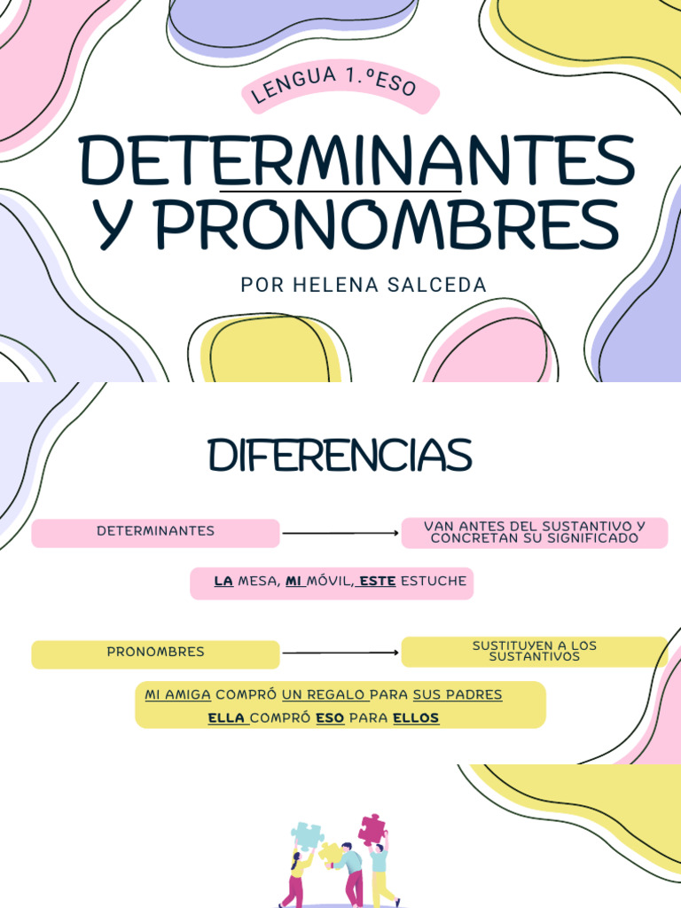 Determinantes y Pronombres | PDF | Adjetivo | Sintaxis