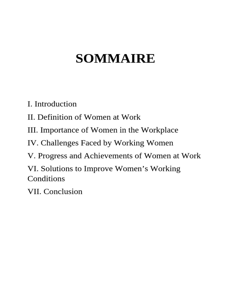 Women at Work: Importance and Challenges | PDF