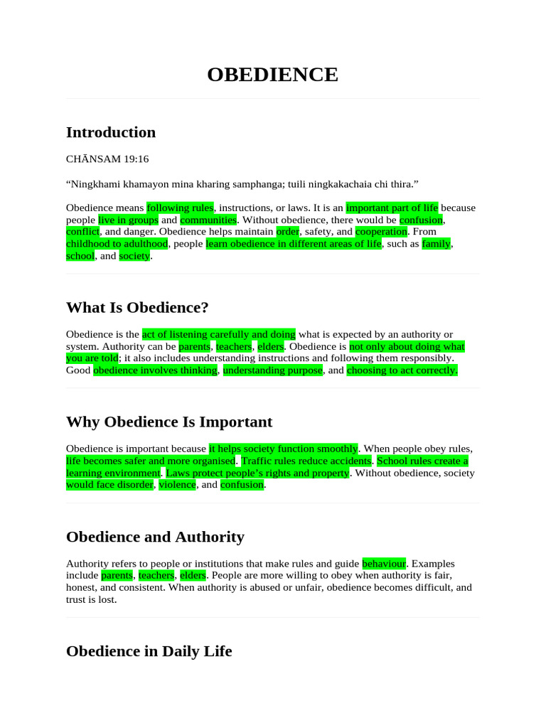 Obedience | PDF | Psychology | Social Psychology
