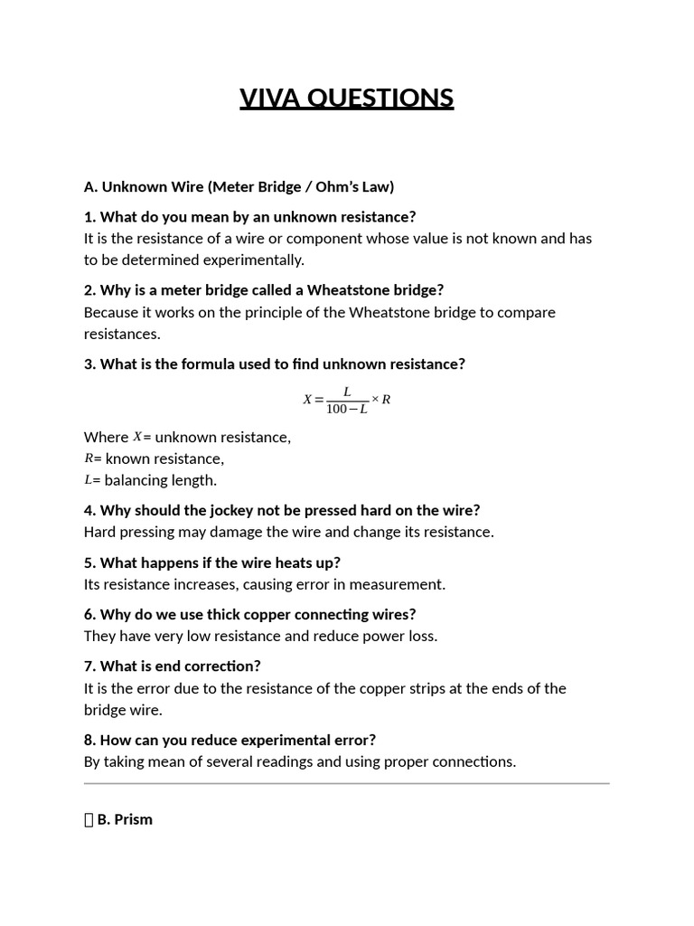 VIVA Questions on Physics Concepts | PDF | P–N Junction | Diode