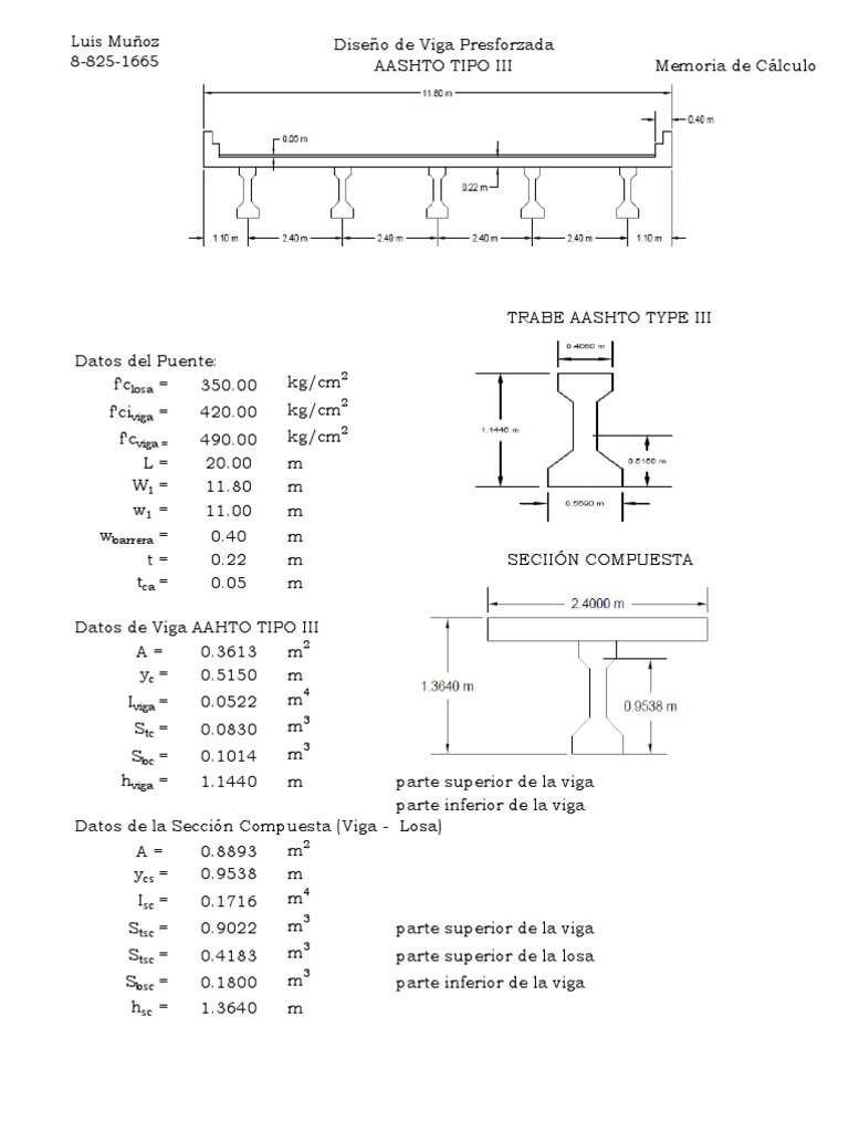 Diseño Viga AASHTO Type III