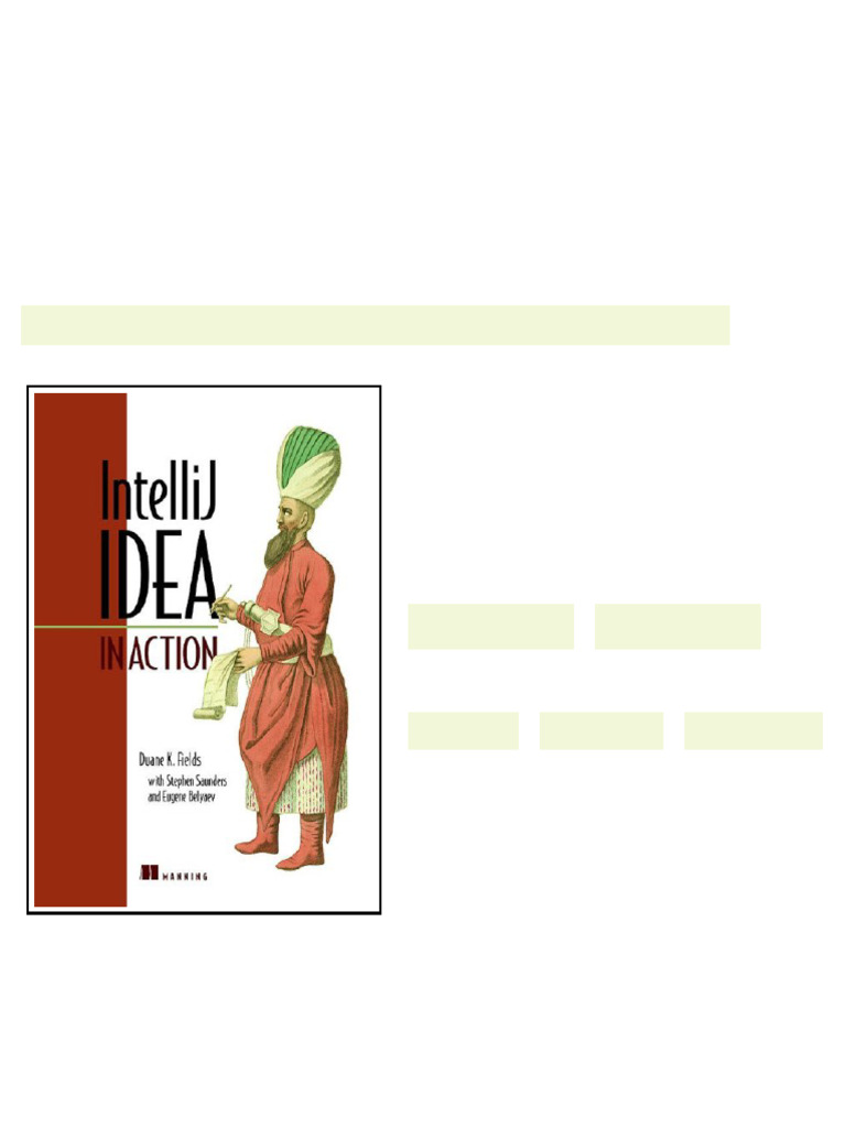 (Ebook) IntelliJ Idea in Action by Duane K. Fields, Stephen Saunders ...