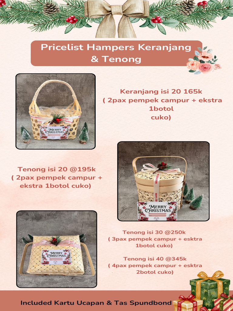Hampers Pricelist: Tenong & Ready-to-Eat | PDF