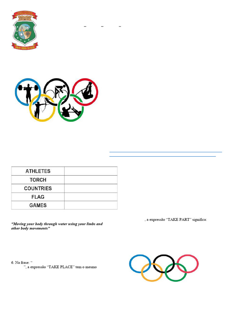 English Activity on Olympic Games | PDF | Olympic Games | Multi Sport ...